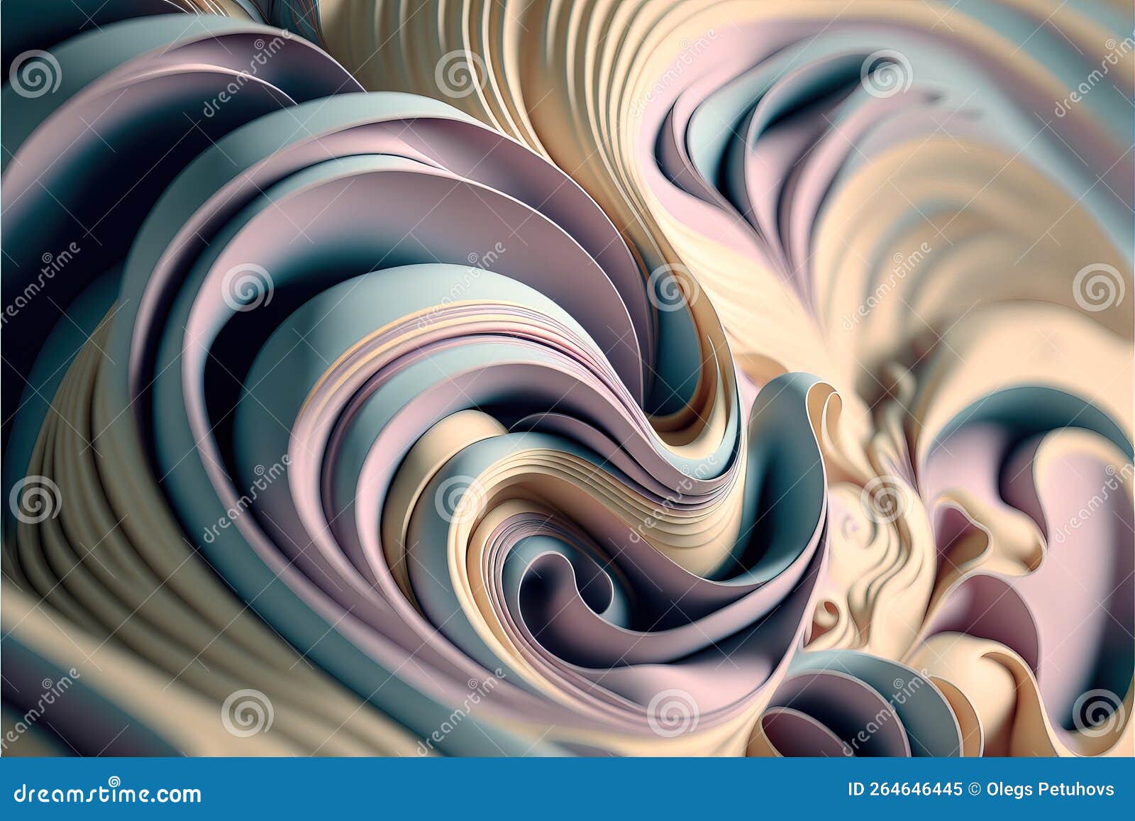 A Computer Generated Image of a Wavy Pattern of Blue Stock Illustration ...