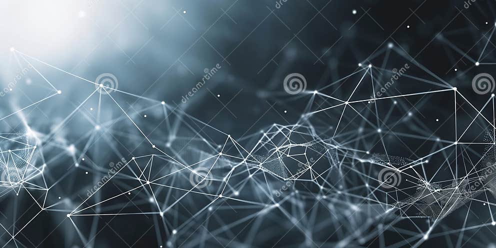 A Computer Generated Image of a Web of Lines and Dots, Digital ...