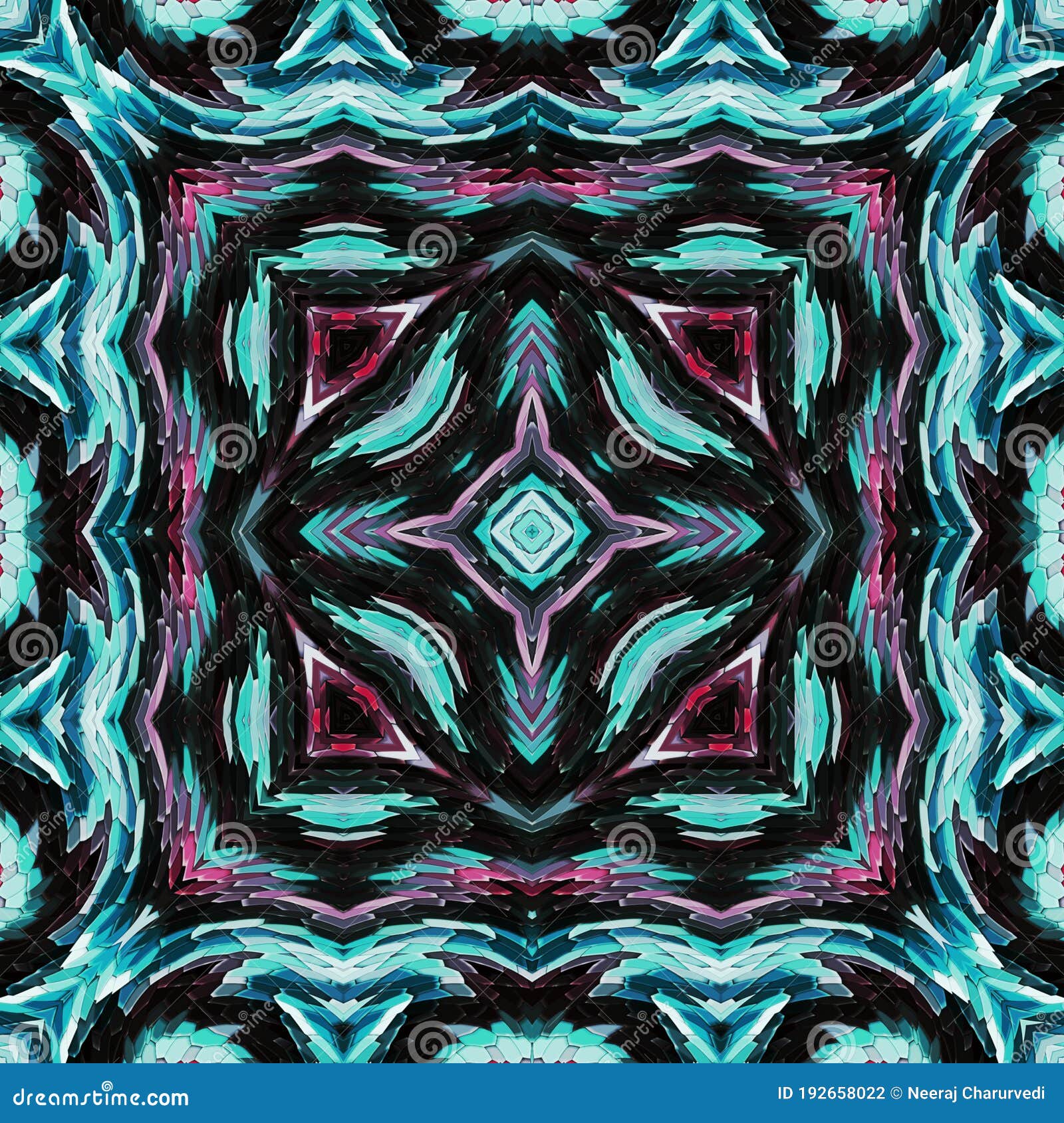 Computer Generated Looping Graphic Rendered Art Stock Illustration ...