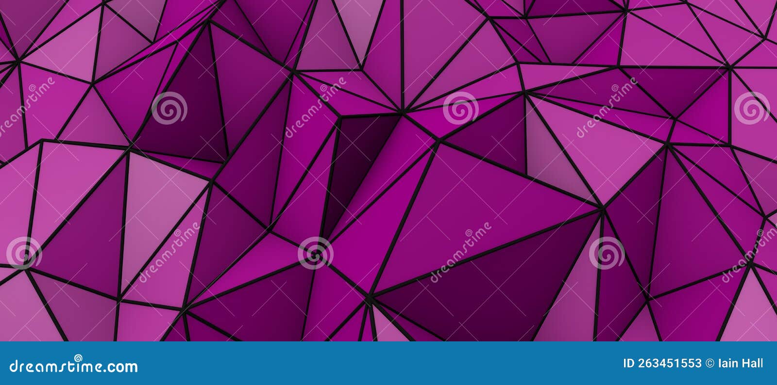 Magenta Shaded Polygonal 3d Geometric Triangle Abstract Background ...