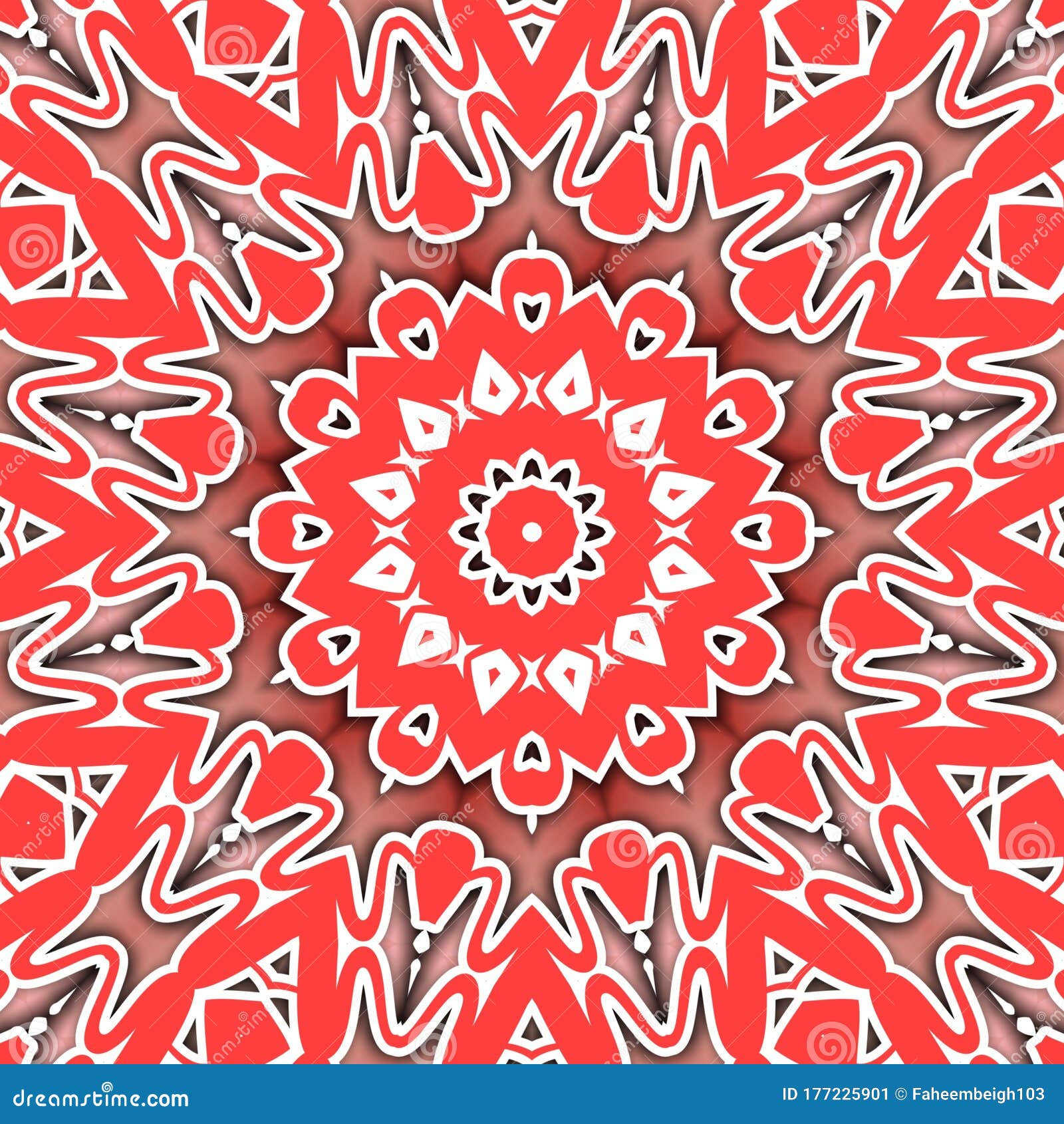 A Computer Generated Mandala Illustration. Stock Illustration ...