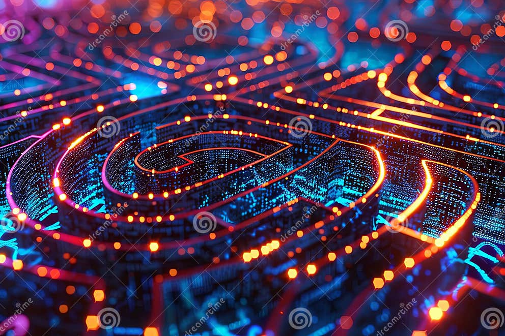 A Computer-generated Maze Filled with Intricate Pathways and Nodes ...