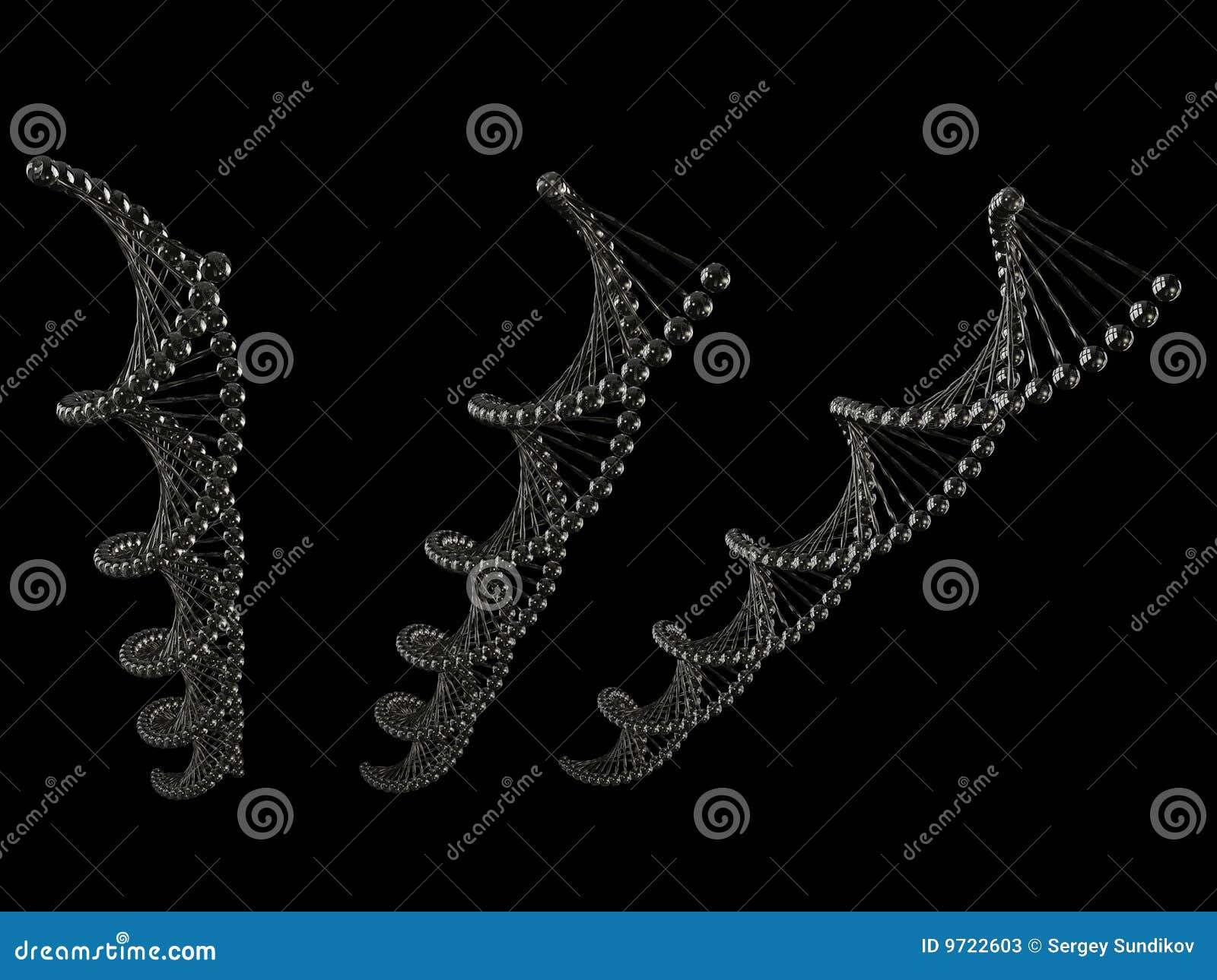 Computer Generated Model of DNA Stock Illustration - Illustration of ...