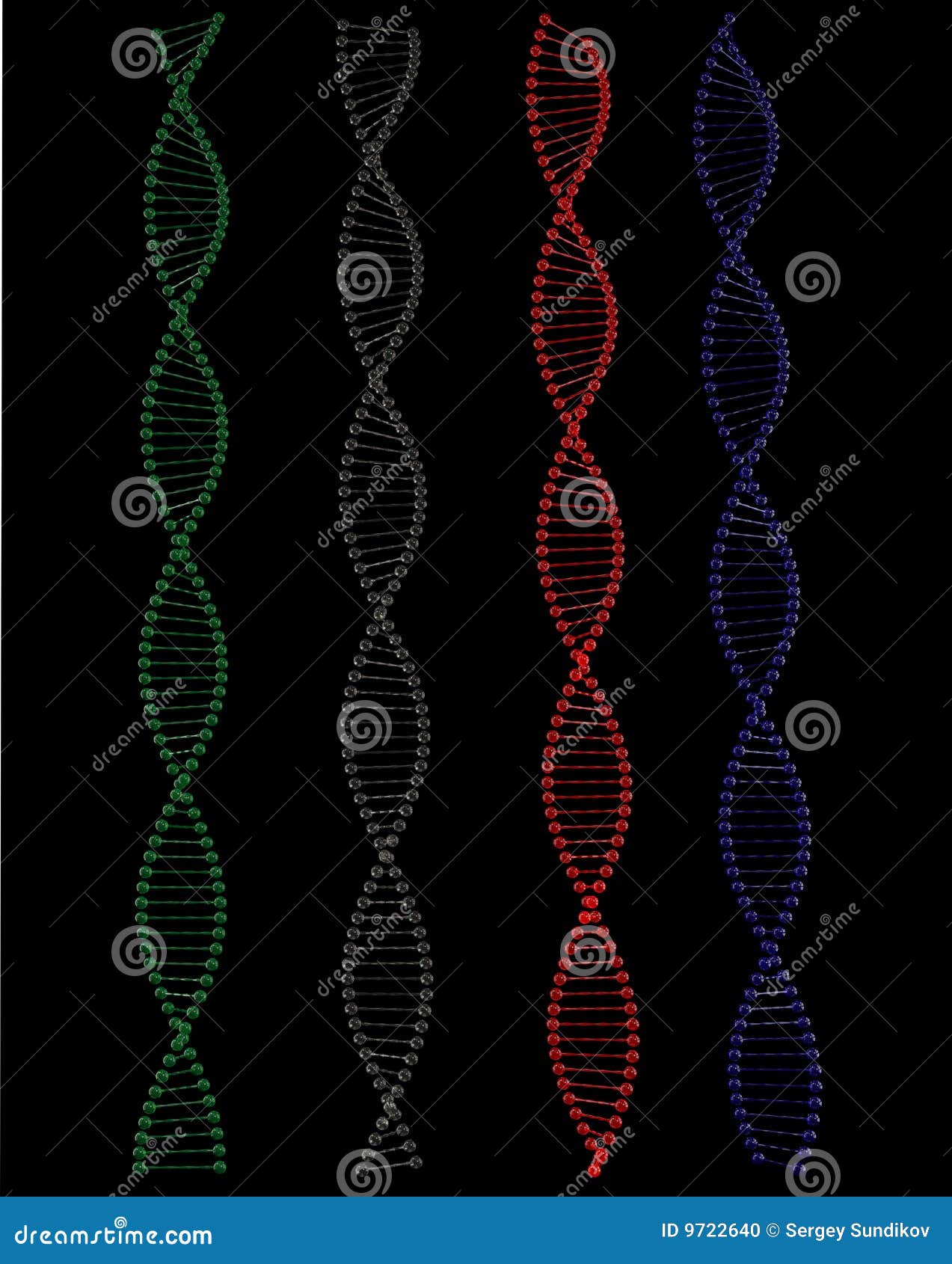Computer Generated Model of DNA Stock Illustration - Illustration of ...