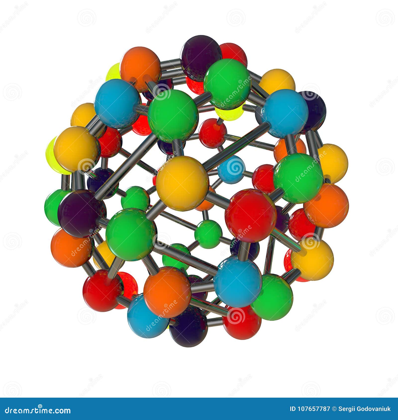 Computer Generated Model of Molecule Stock Illustration - Illustration ...
