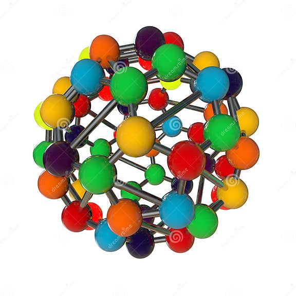 Computer Generated Model of Molecule Stock Illustration - Illustration ...