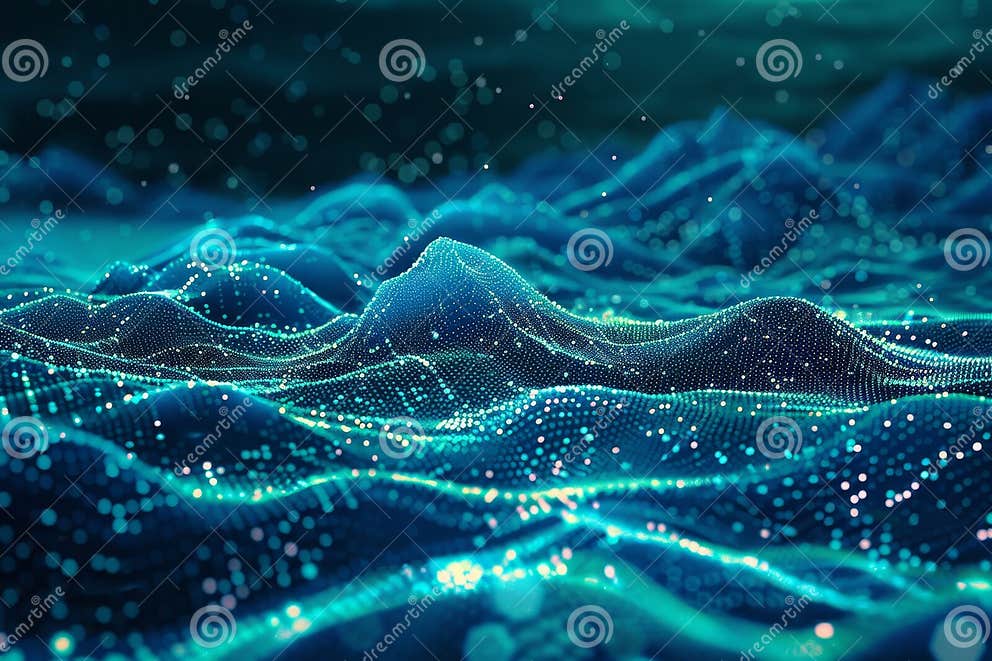 Computer-generated Mountains and Waves Create a Dynamic Landscape ...