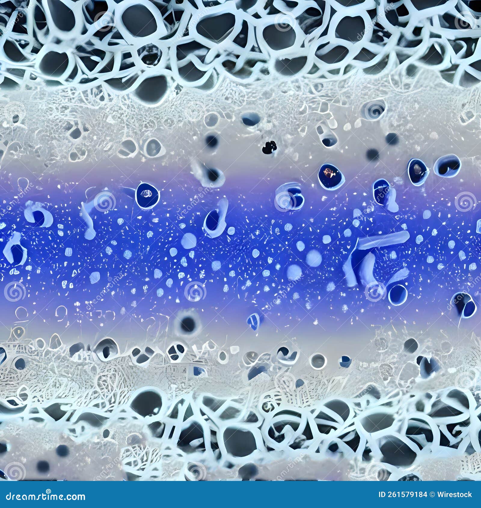 Computer Generated Multiple Virus Bacteria Floating in a Cellular ...