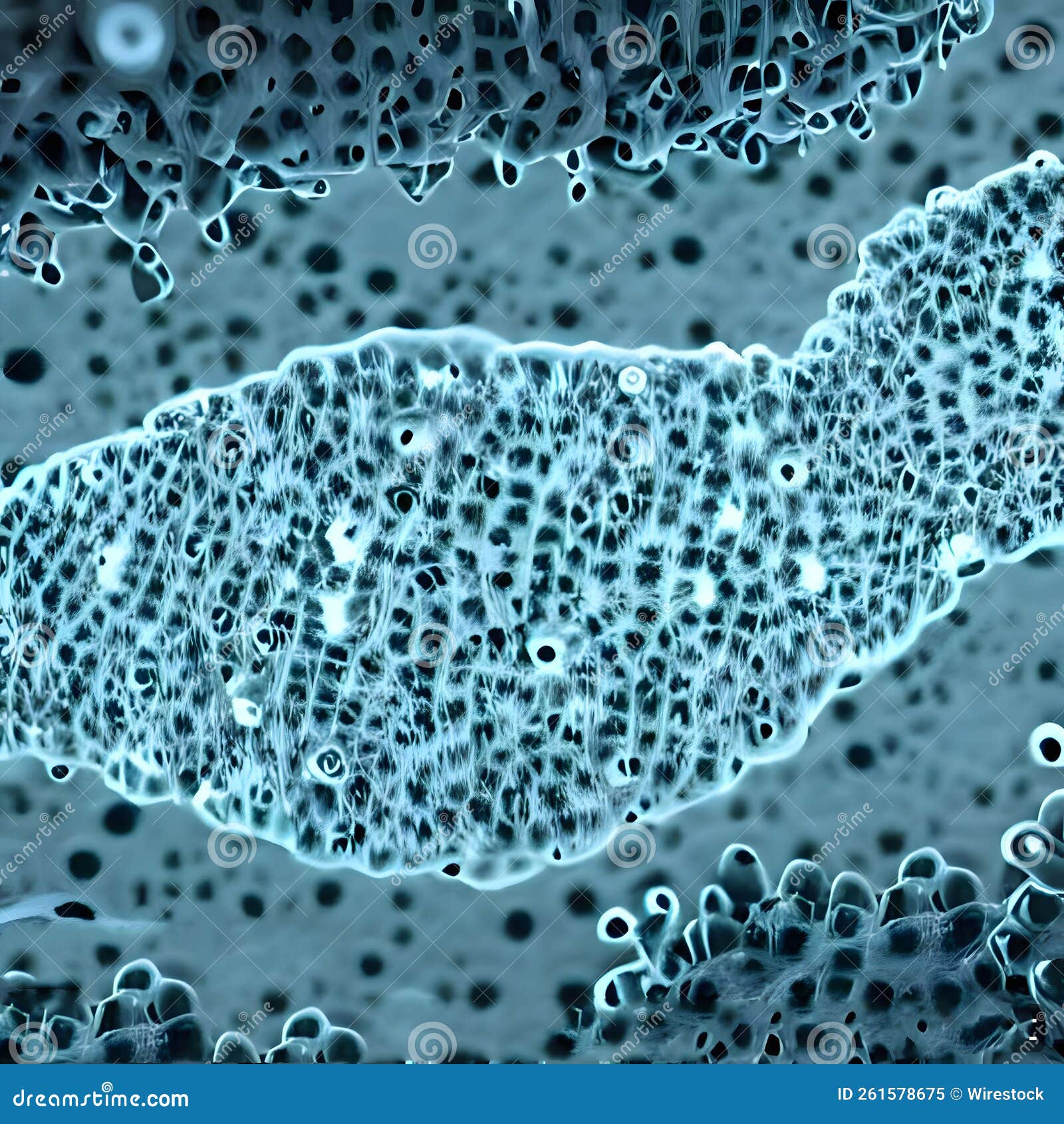 Computer Generated Multiple Virus Bacteria Floating in a Cellular ...