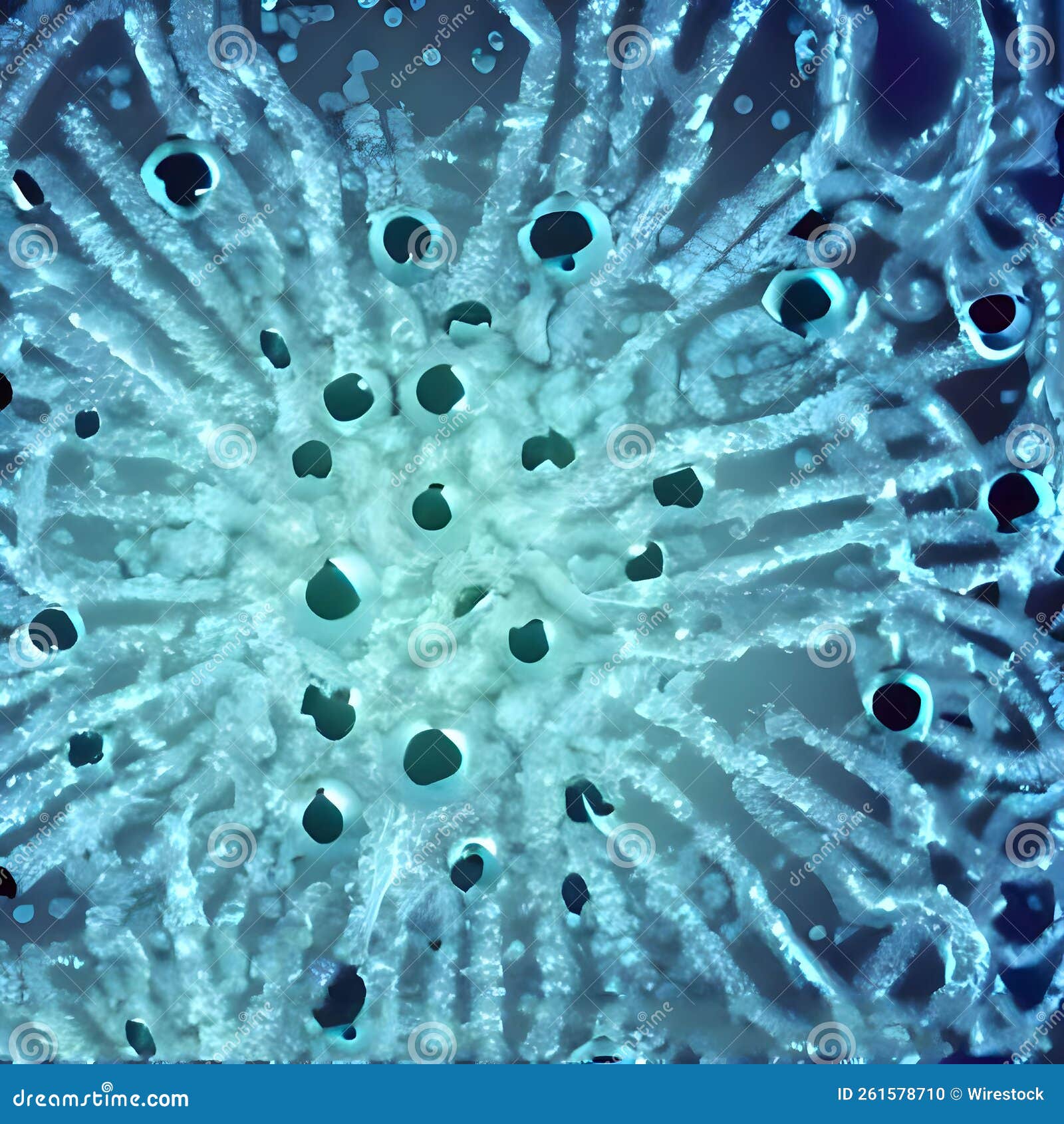 Computer Generated Multiple Virus Bacteria Floating in a Cellular ...