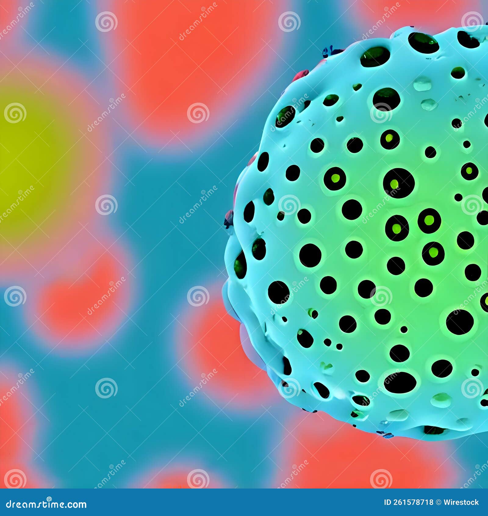 Computer Generated Multiple Virus Bacteria Floating in a Cellular ...