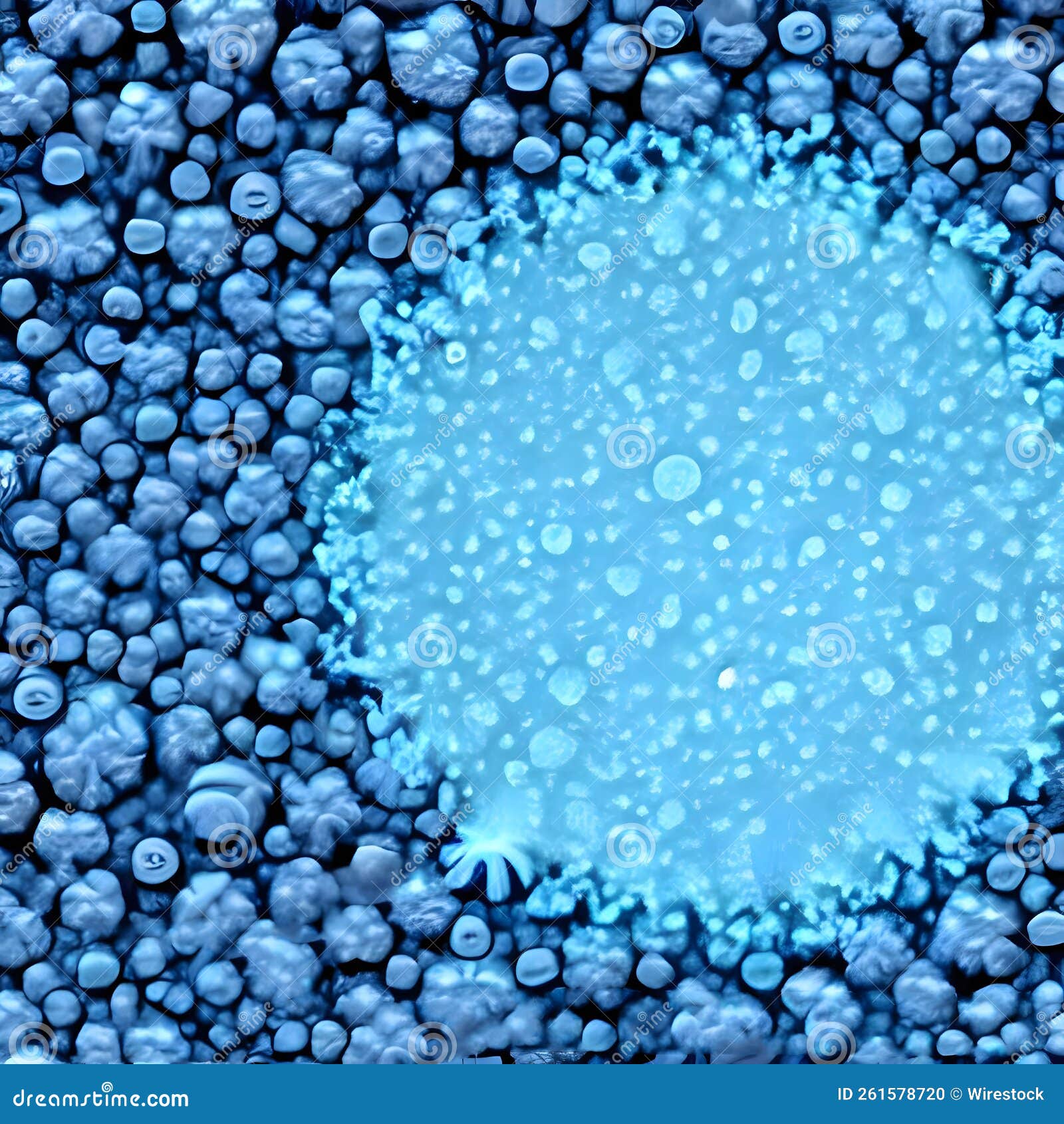 Computer Generated Multiple Virus Bacteria Floating in a Cellular ...