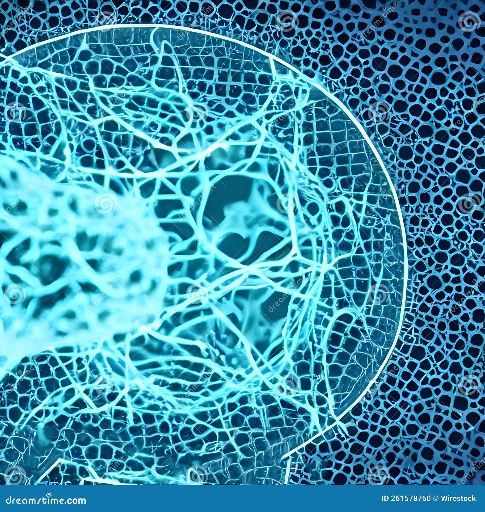 Computer Generated Multiple Virus Bacteria Floating in a Cellular ...