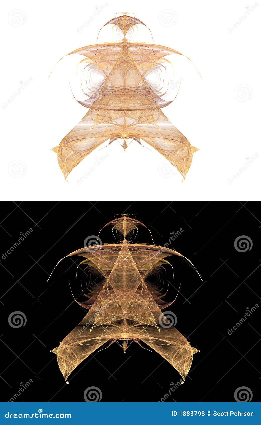 Computer Generated Oriental Type Fractal Symbol Stock Illustration ...