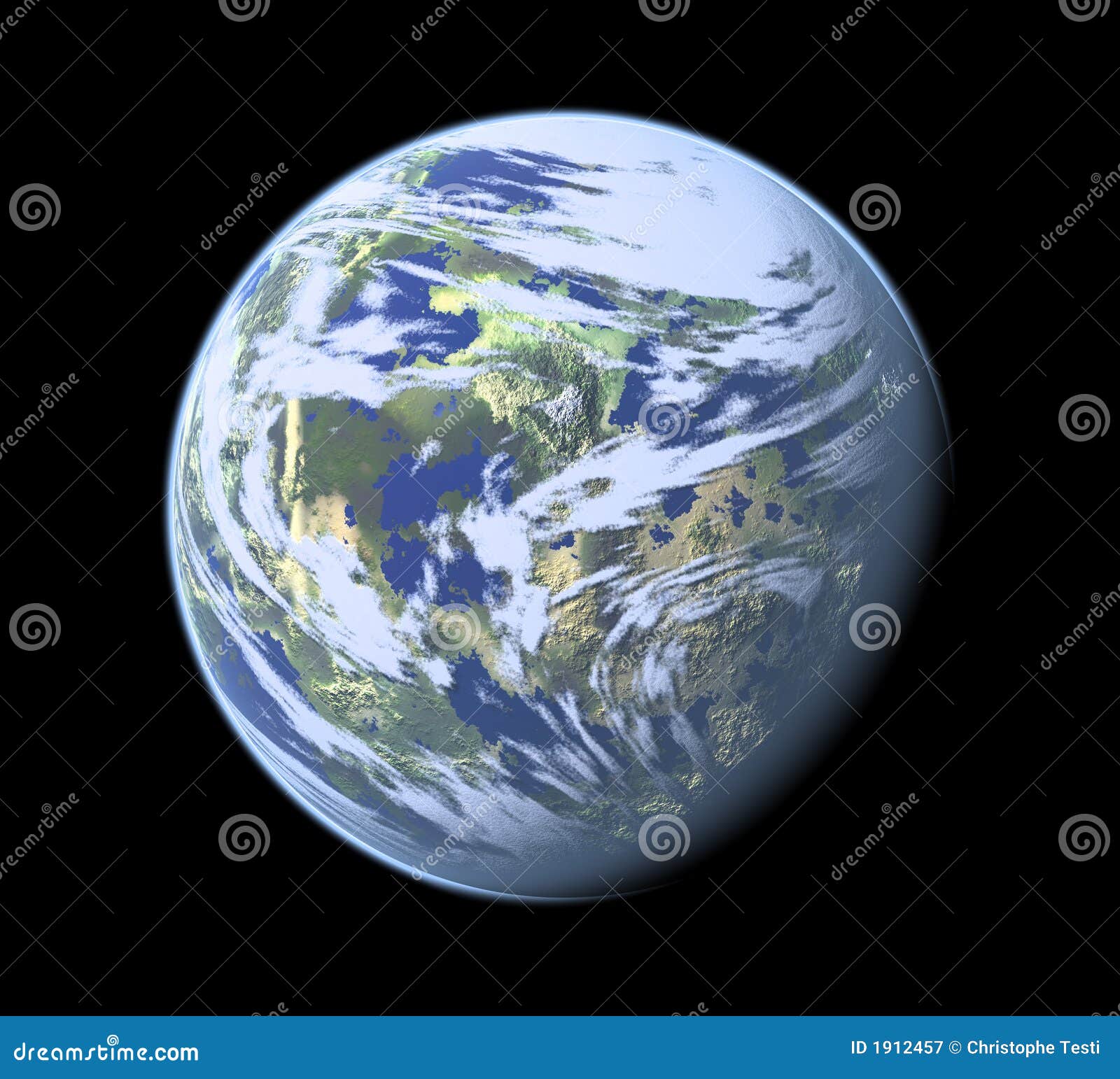 Computer Generated Planet stock illustration. Illustration of design ...