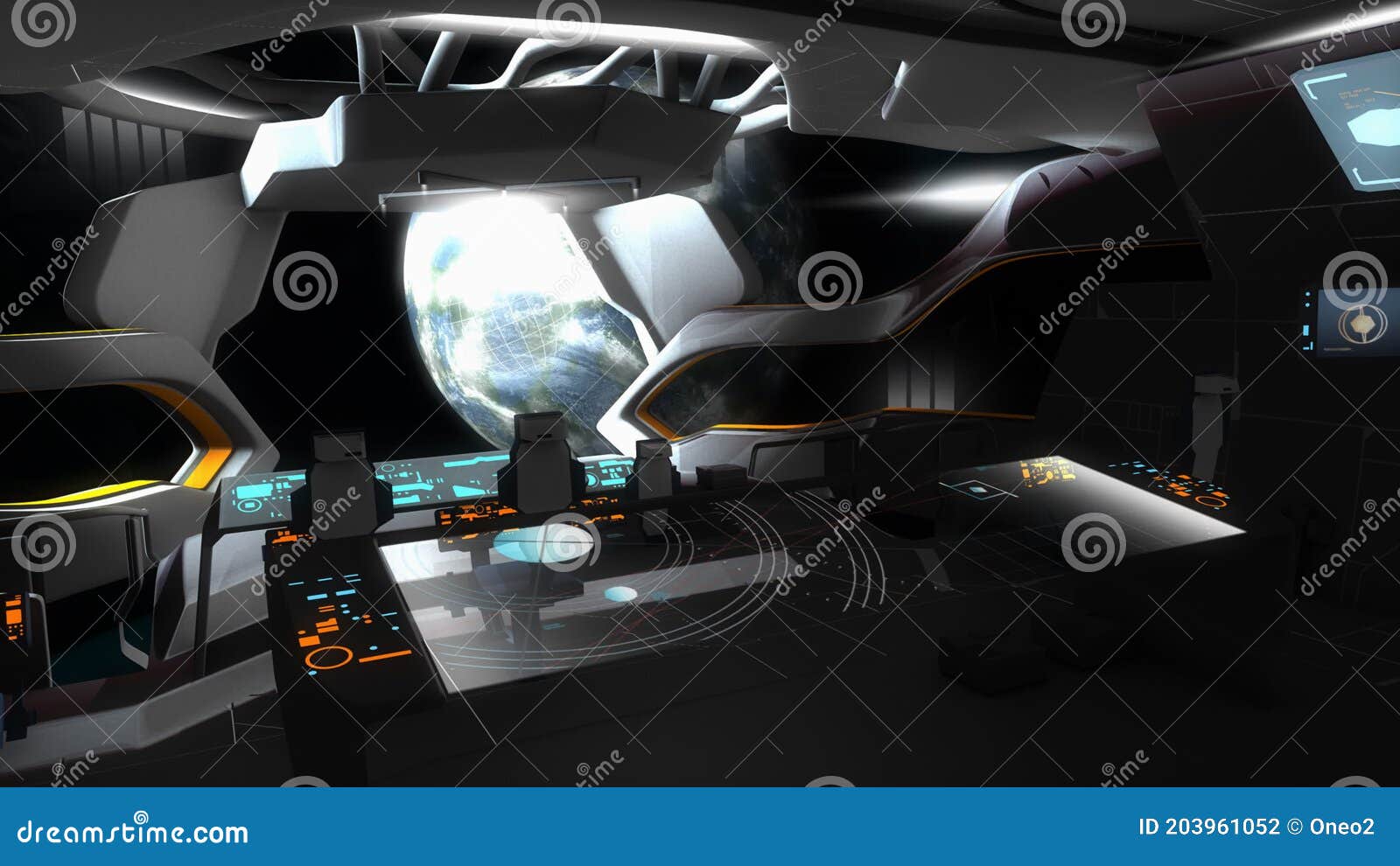 Spaceship Creative Fictional Command Room. Stock Footage - Video of ...