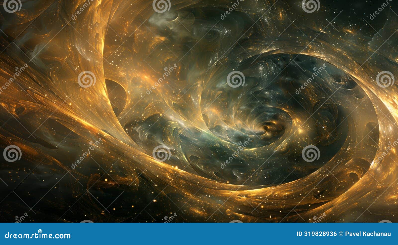 Computer-generated Spiral Structure Floating in Cosmic Space Stock ...