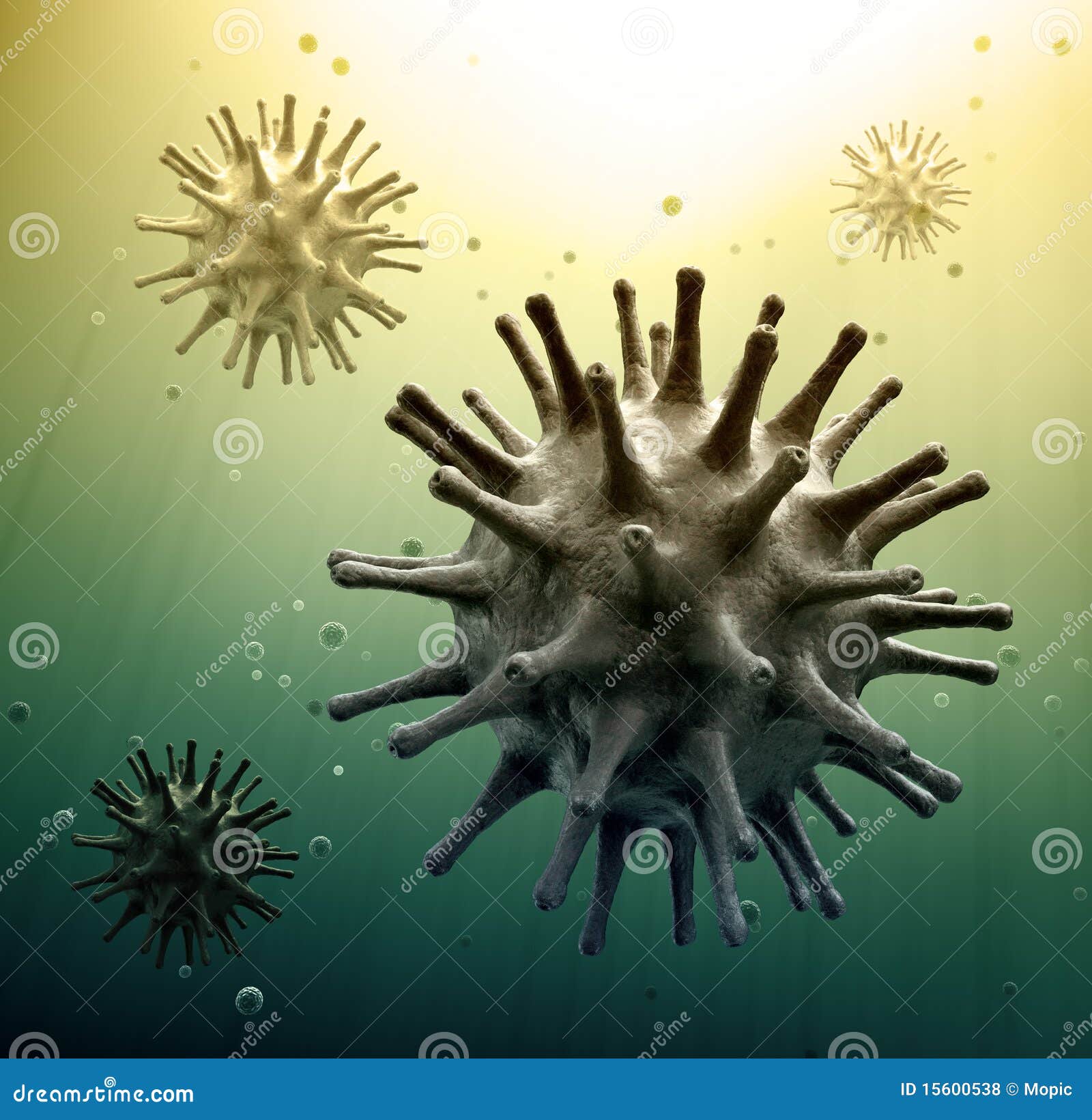 Computer Generated Virus Illustration Stock Illustration - Illustration ...