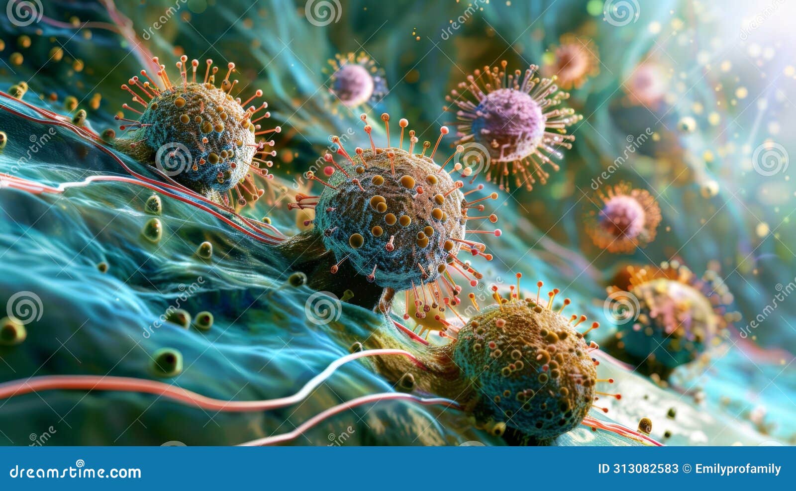 Group of Germs the Multiplying Stock Image - Image of spread, science ...