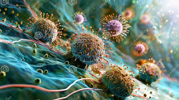 Group of Germs the Multiplying Stock Image - Image of spread, science ...