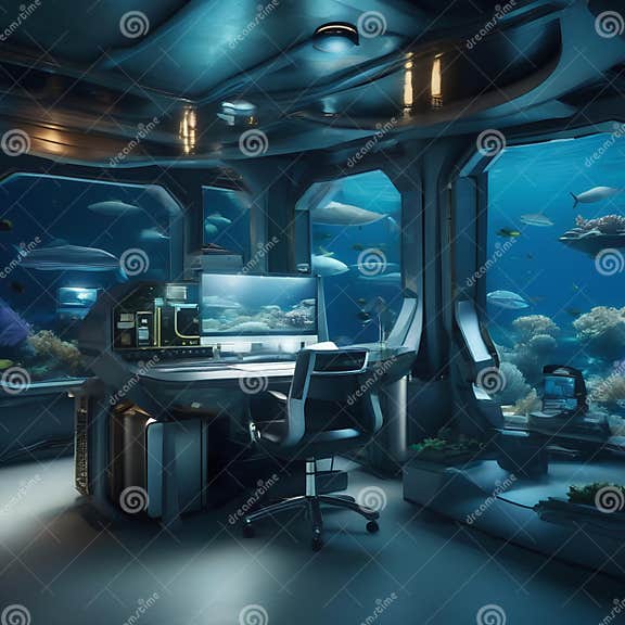 A Computer-generated Visualization of a Future Underwater Research ...