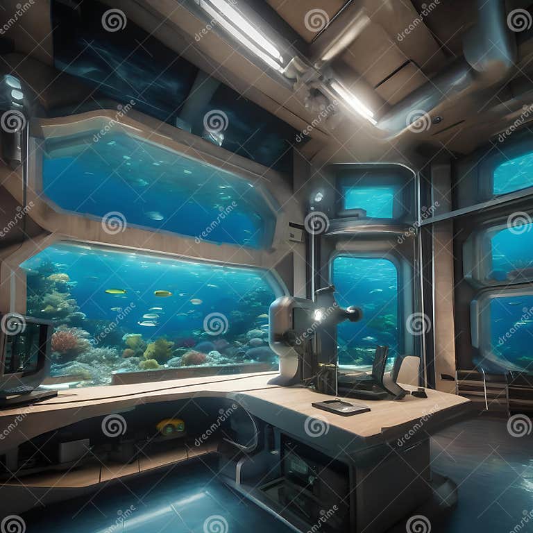 A Computer-generated Visualization of a Future Underwater Research ...