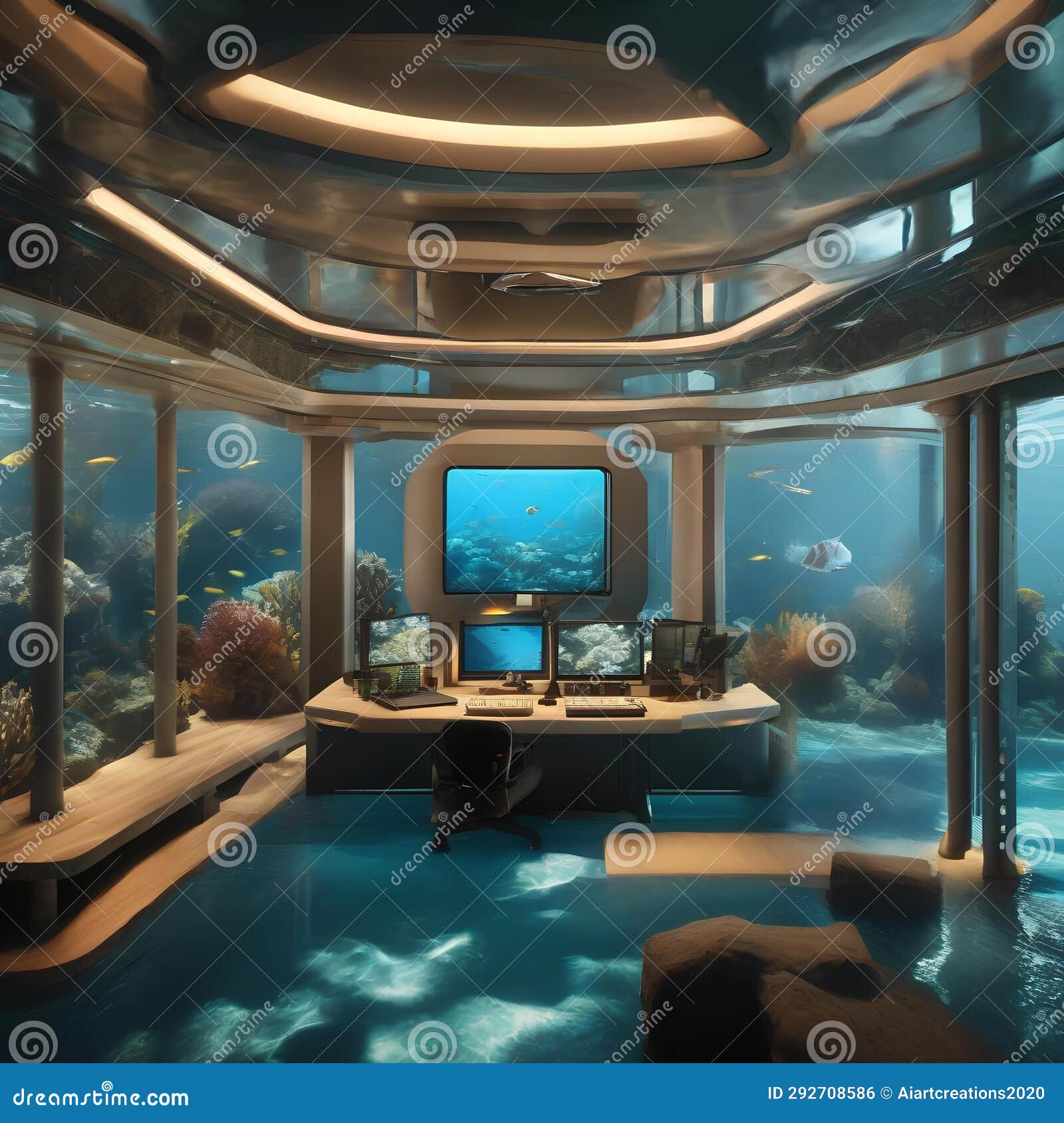 A Computer-generated Visualization of a Future Underwater Research ...