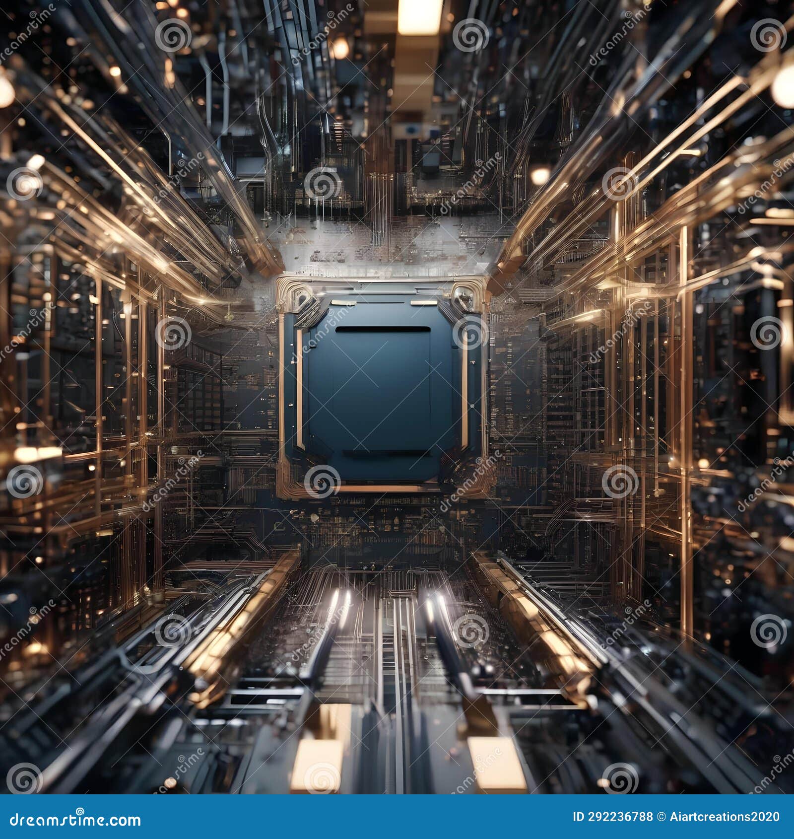 A Computer-generated Visualization of a Quantum Computing Circuit in Action1 Stock Illustration ...