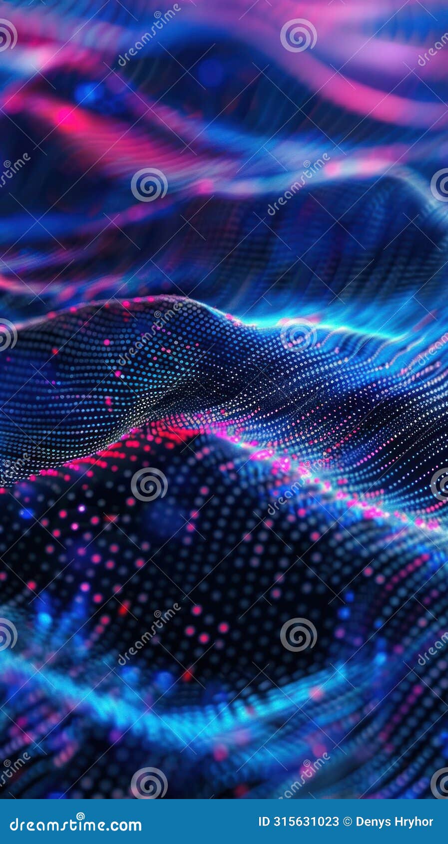 A Computer-generated Wave with Dynamic Shapes and Colors Cascading ...