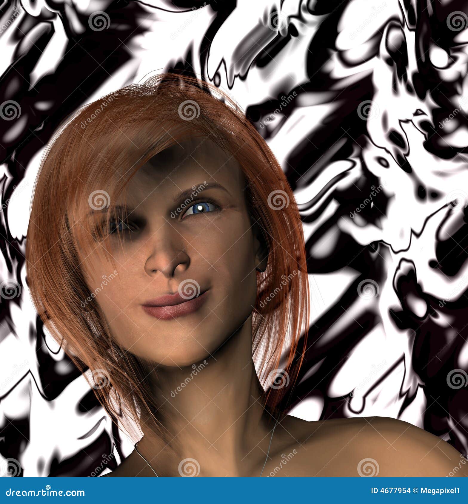 Computer generated woman stock illustration. Illustration of ...