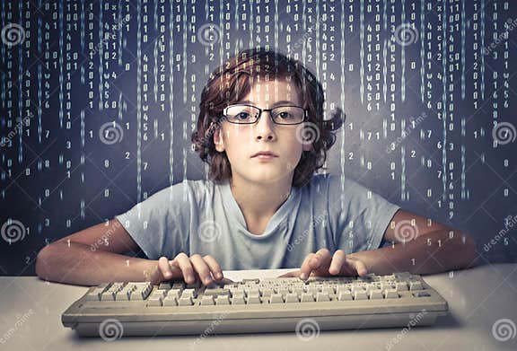 Computer genius stock photo. Image of graphic, scan, background - 22084940