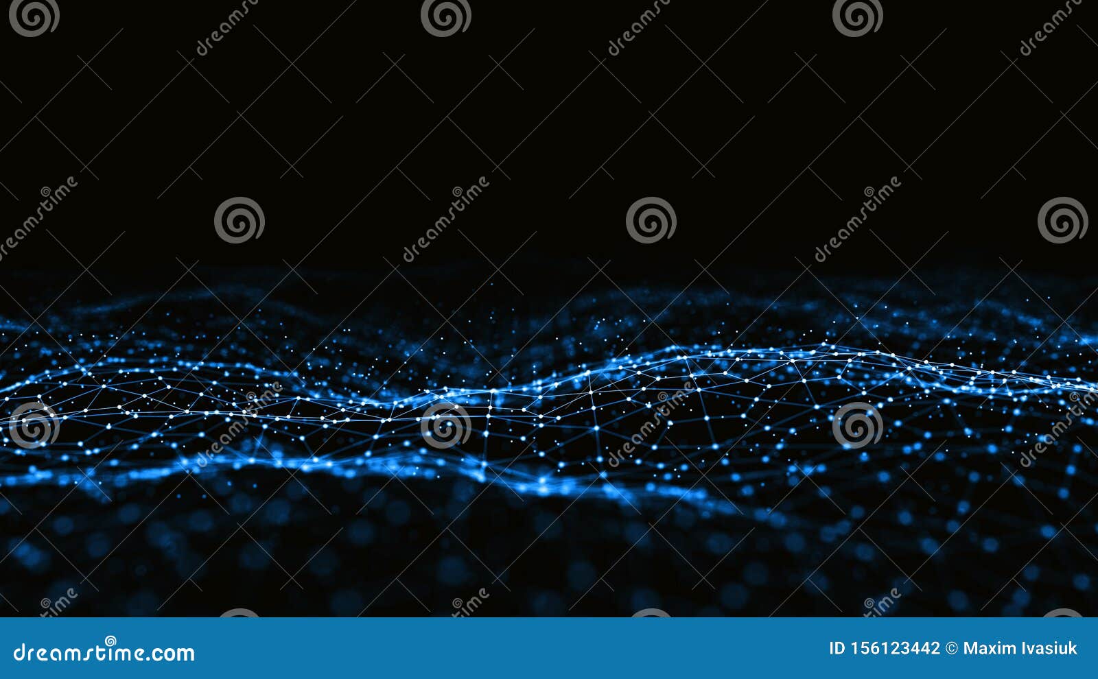 Computer Geometric Digital Connection Structure. Business Inteligence ...