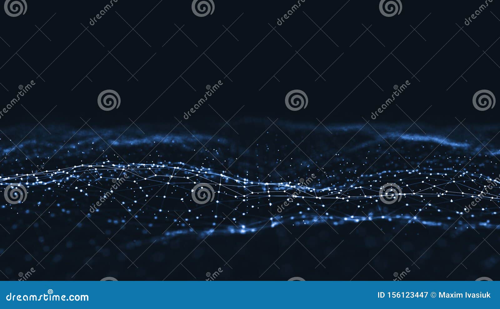 Computer Geometric Digital Connection Structure. Business Inteligence ...