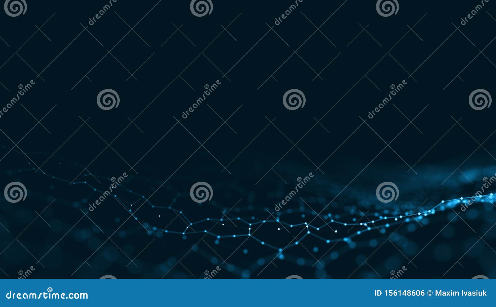 Computer Geometric Digital Connection Structure. Business Inteligence ...