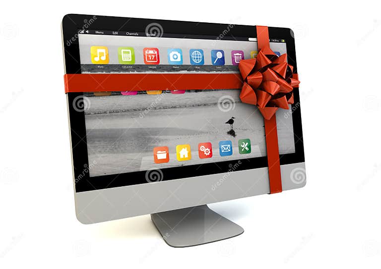 Computer gift stock illustration. Illustration of apps - 51793675