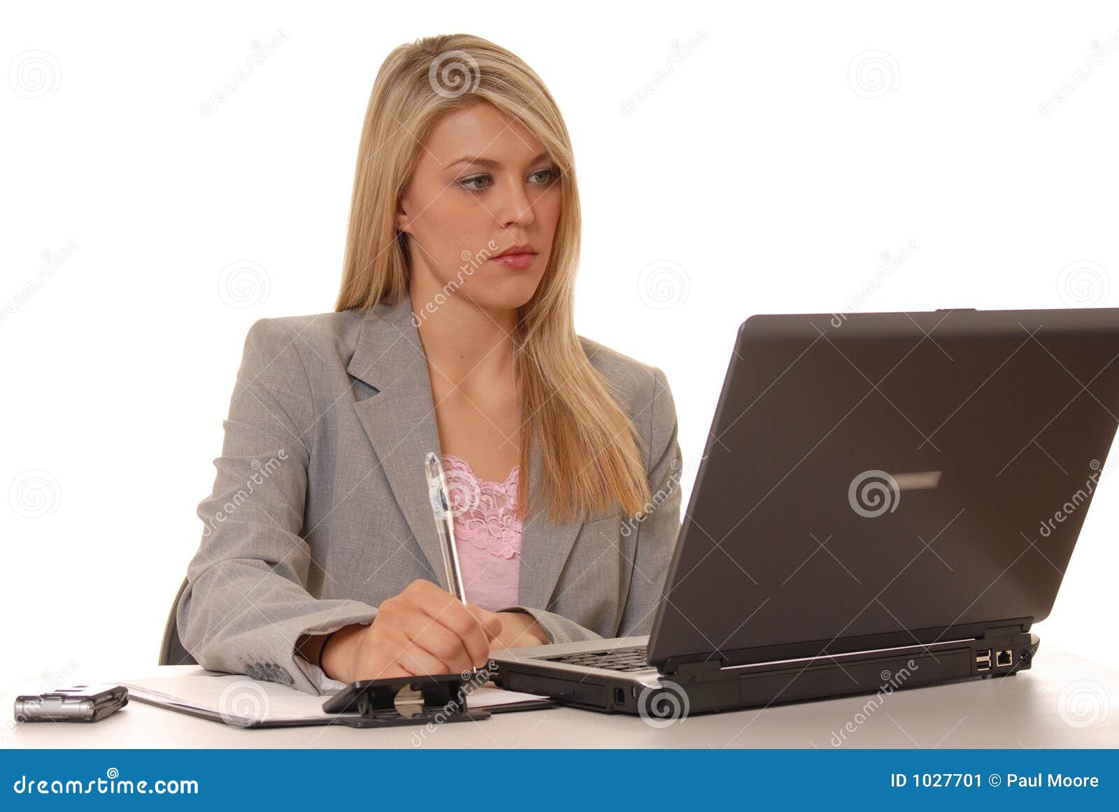 Computer Girl Two stock image. Image of competent, person - 1027701