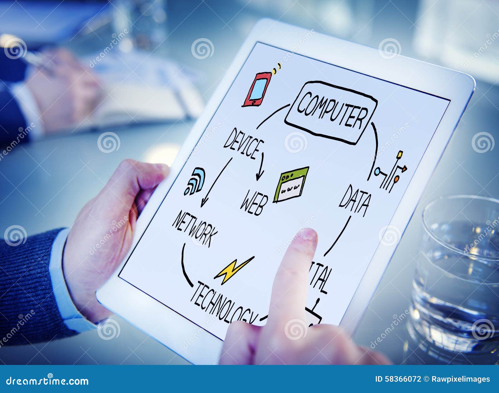 Computer Global Communications Connection Networking Concept Stock ...