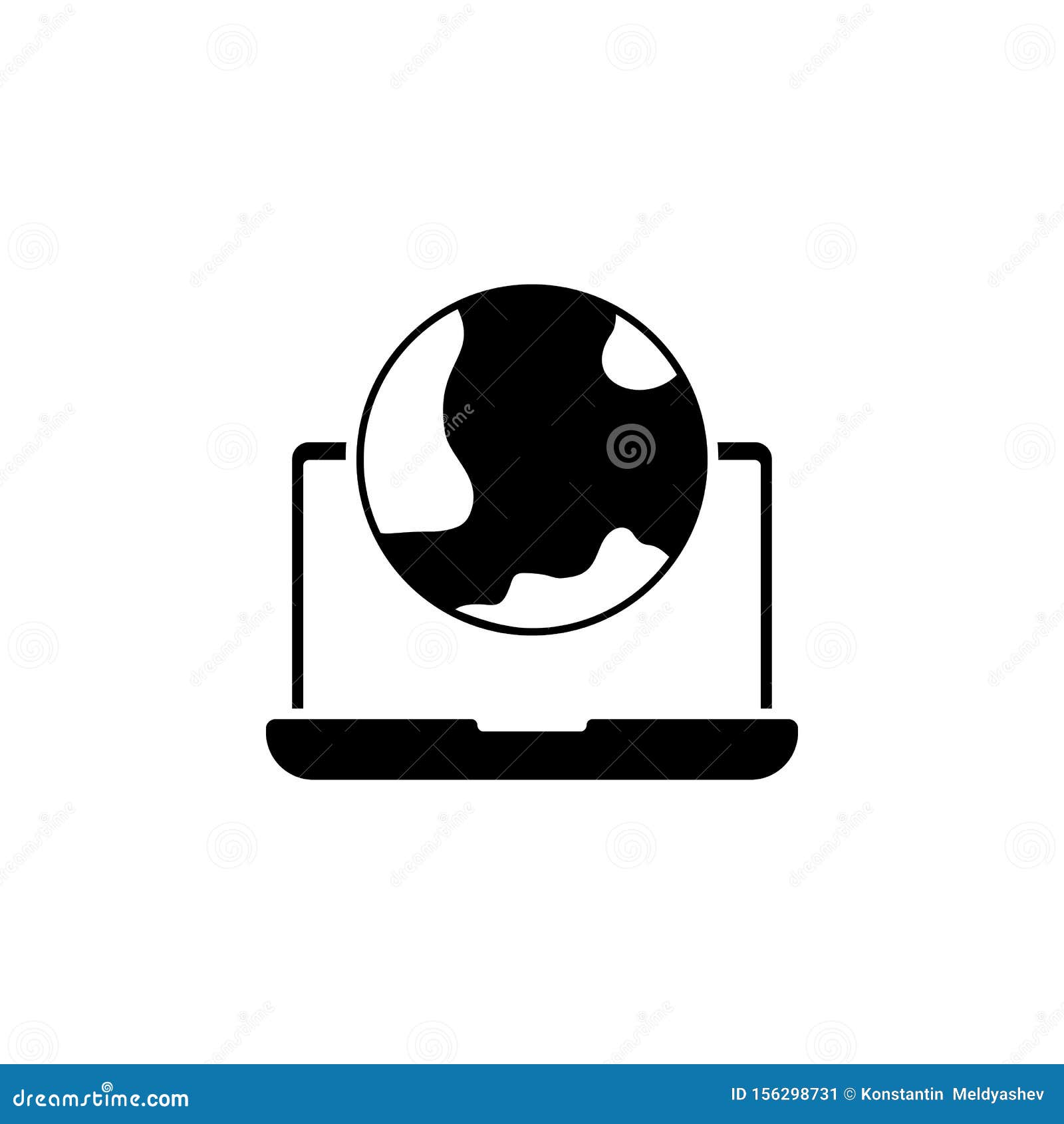 Computer, Global Icon. Simple Glyph Vector of Business Set for UI and ...