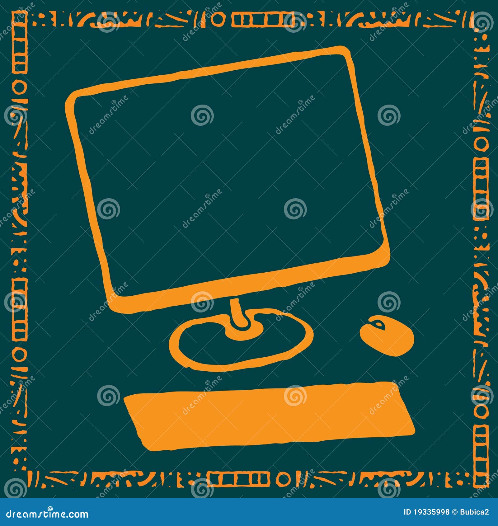 Computer gold label stock vector. Illustration of communication - 19335998