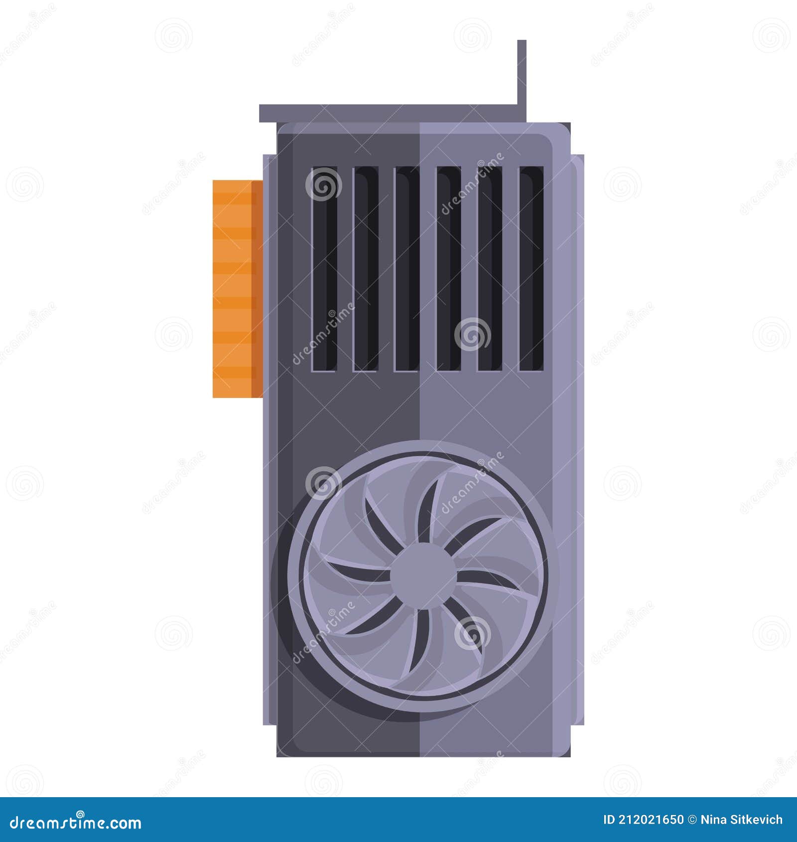 Computer Gpu Card Icon, Cartoon Style Stock Vector - Illustration of ...