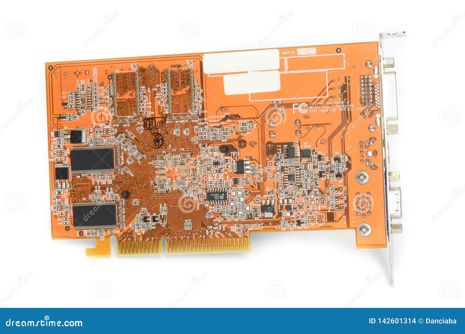 Computer Graphic Card Isolated on White Background Stock Photo - Image ...