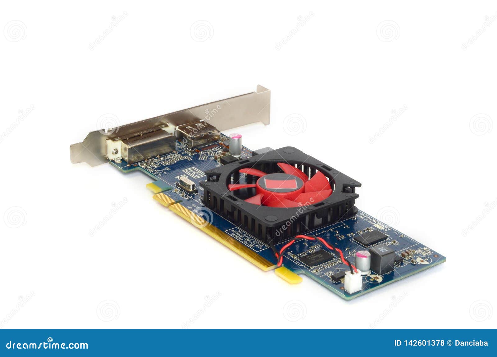 Computer Graphic Card Isolated on White Background Stock Photo - Image ...