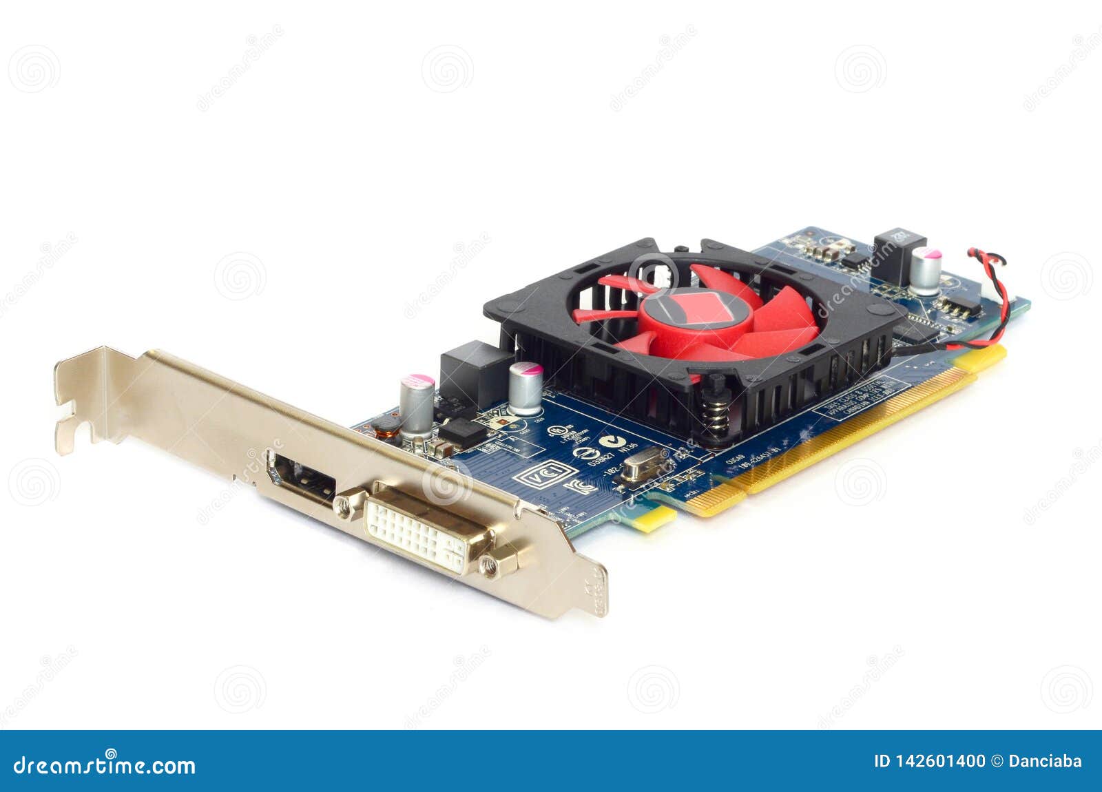 Computer Graphic Card Isolated on White Background Stock Photo - Image ...