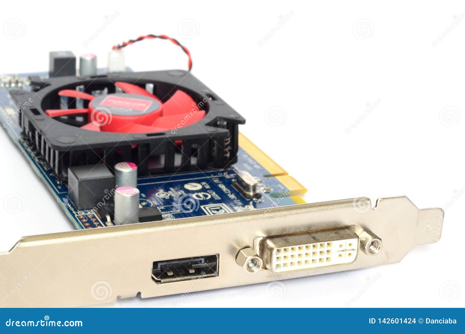 Computer Graphic Card Isolated on White Background Stock Photo - Image ...