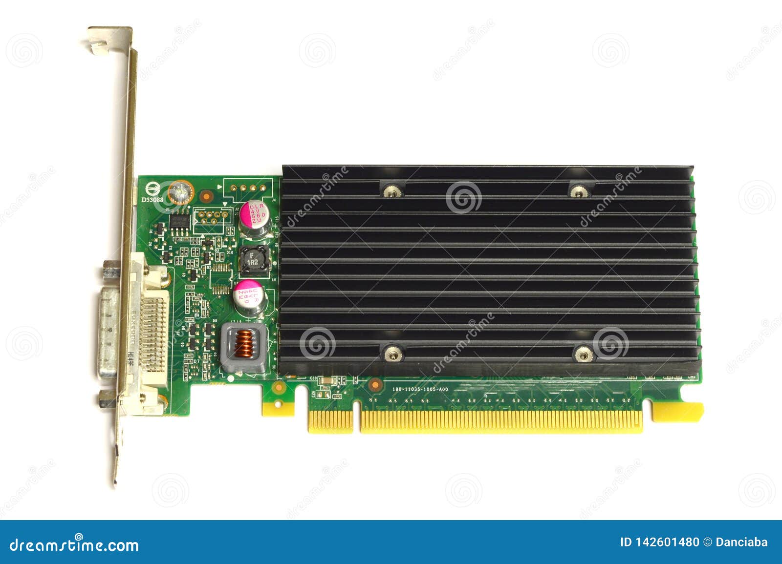 Computer Graphic Card Isolated on White Background Stock Photo - Image ...