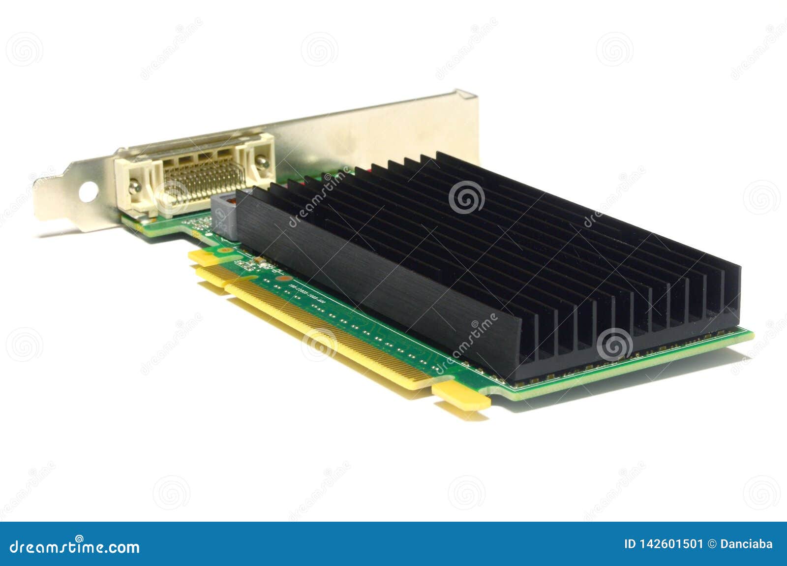 Computer Graphic Card Isolated on White Background Stock Image - Image ...