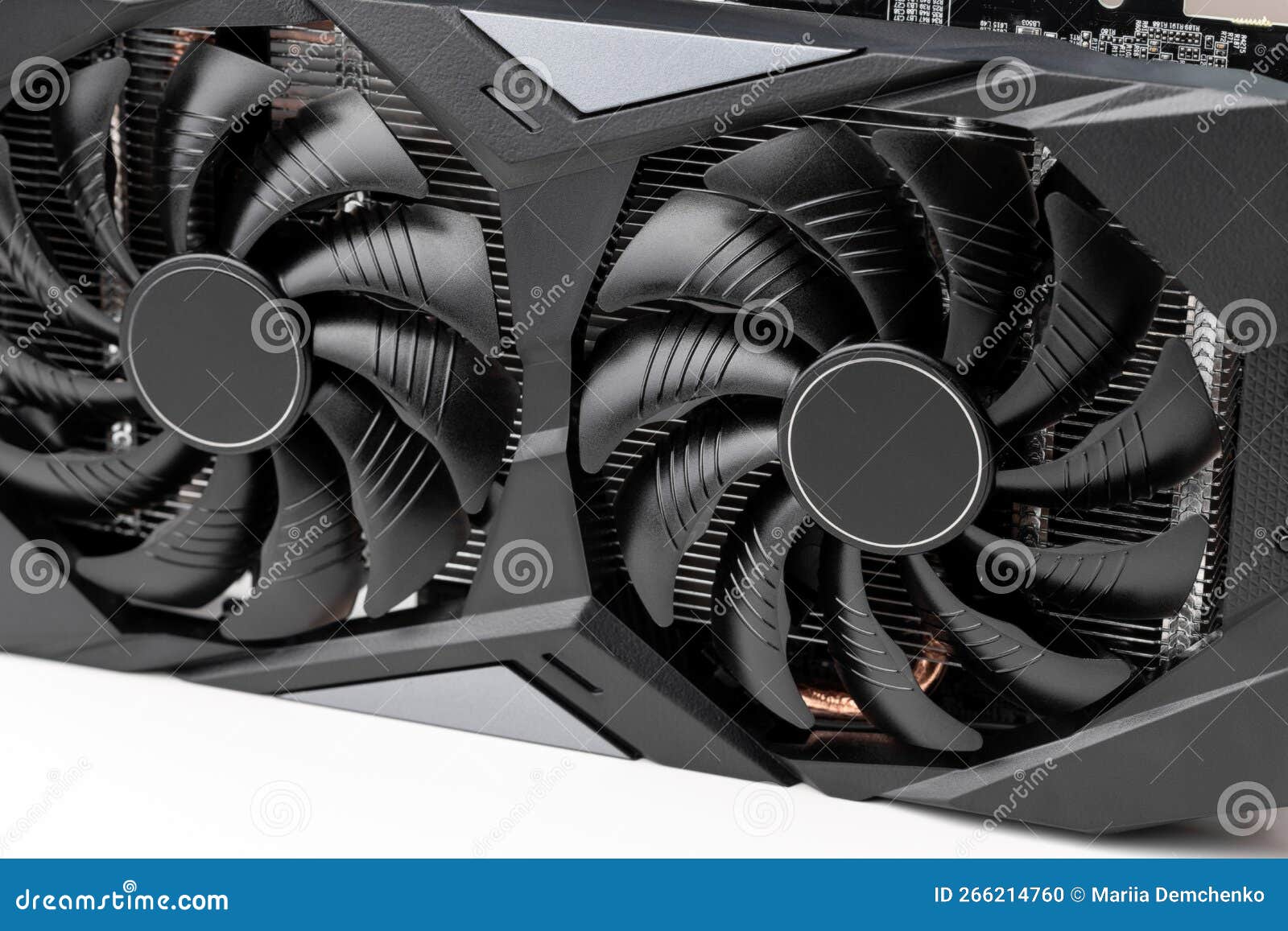 Computer Graphic Card, Video Card with Two Fans Stock Photo - Image of ...