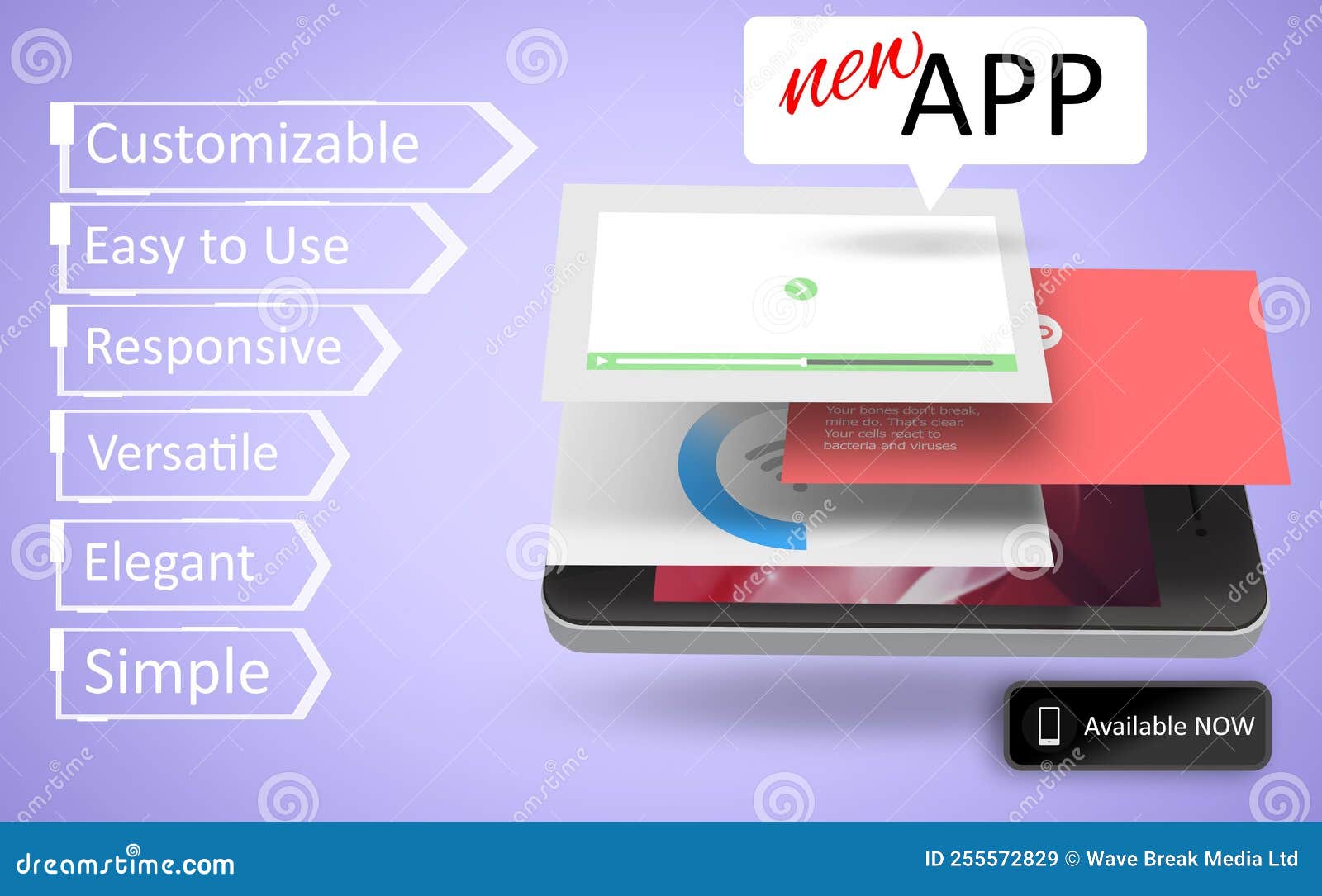 Computer Graphic Image of Mobile Application Concepts Stock ...