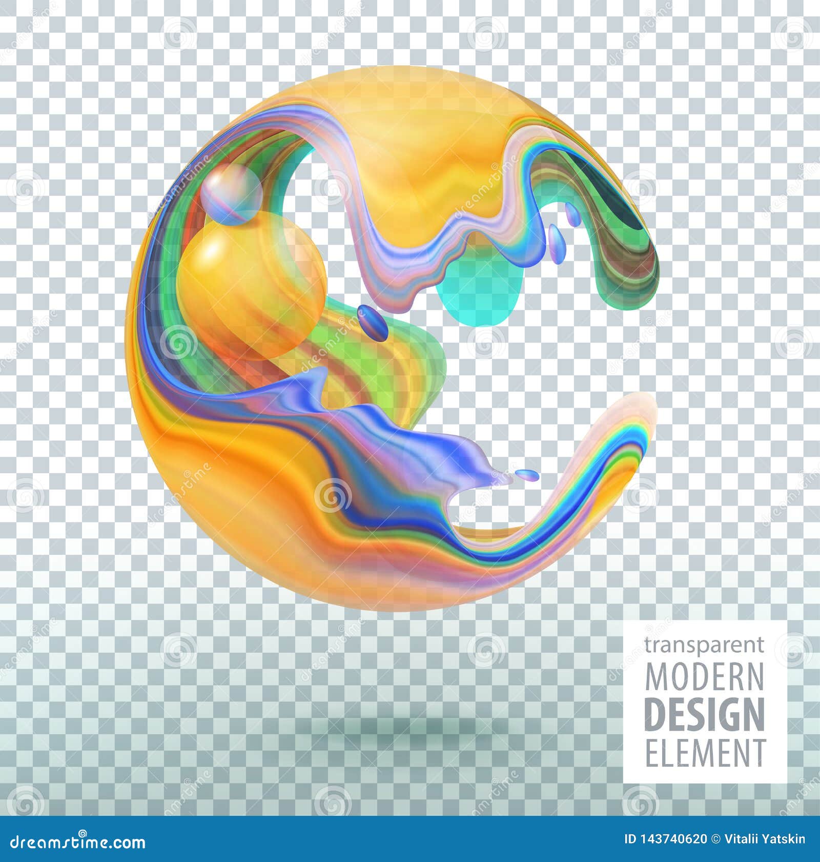 Computer Graphic Sphere Decorated with 3d Petals and Design Elements ...