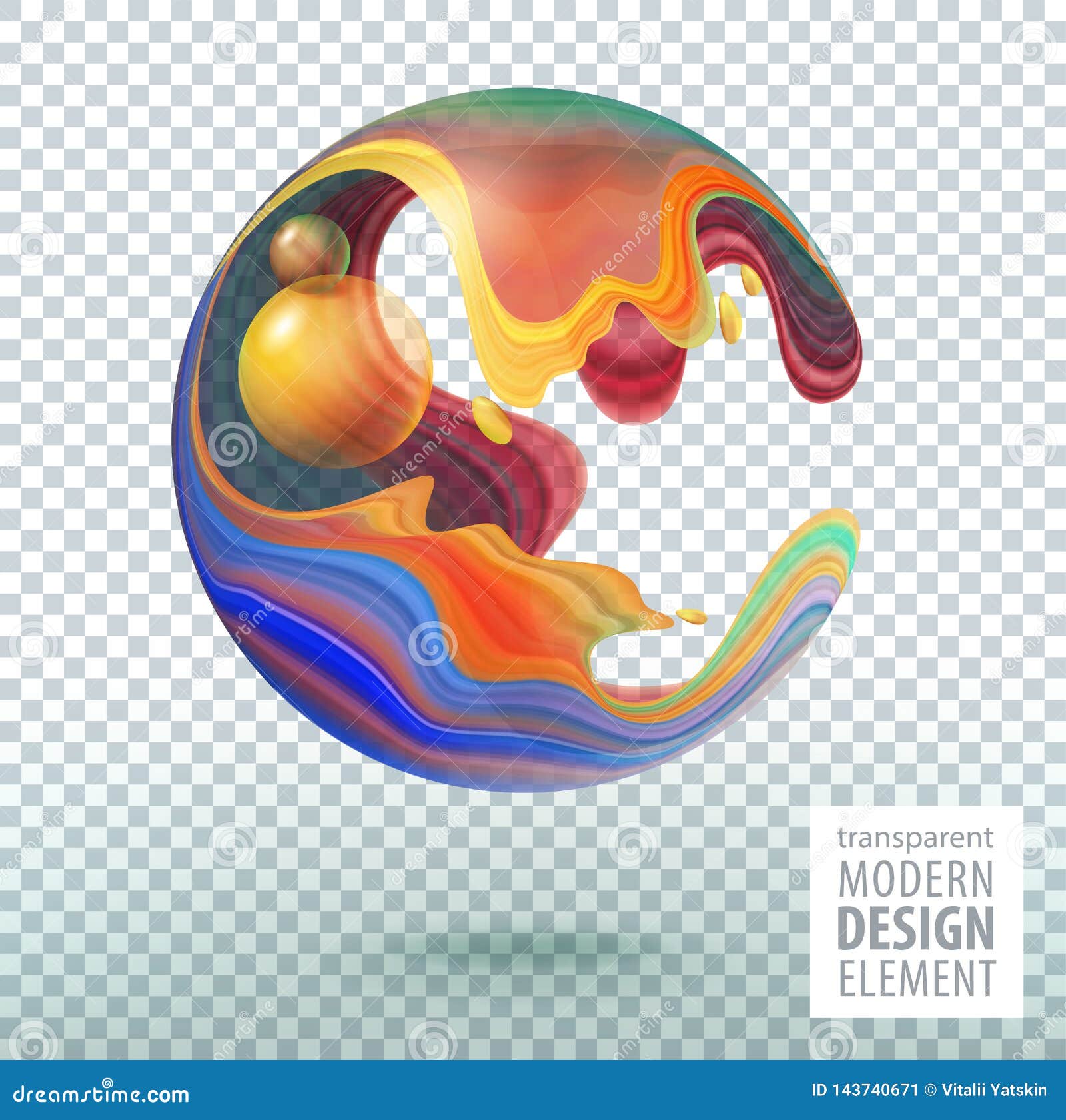 Computer Graphic Sphere Decorated with 3d Petals and Design Elements ...